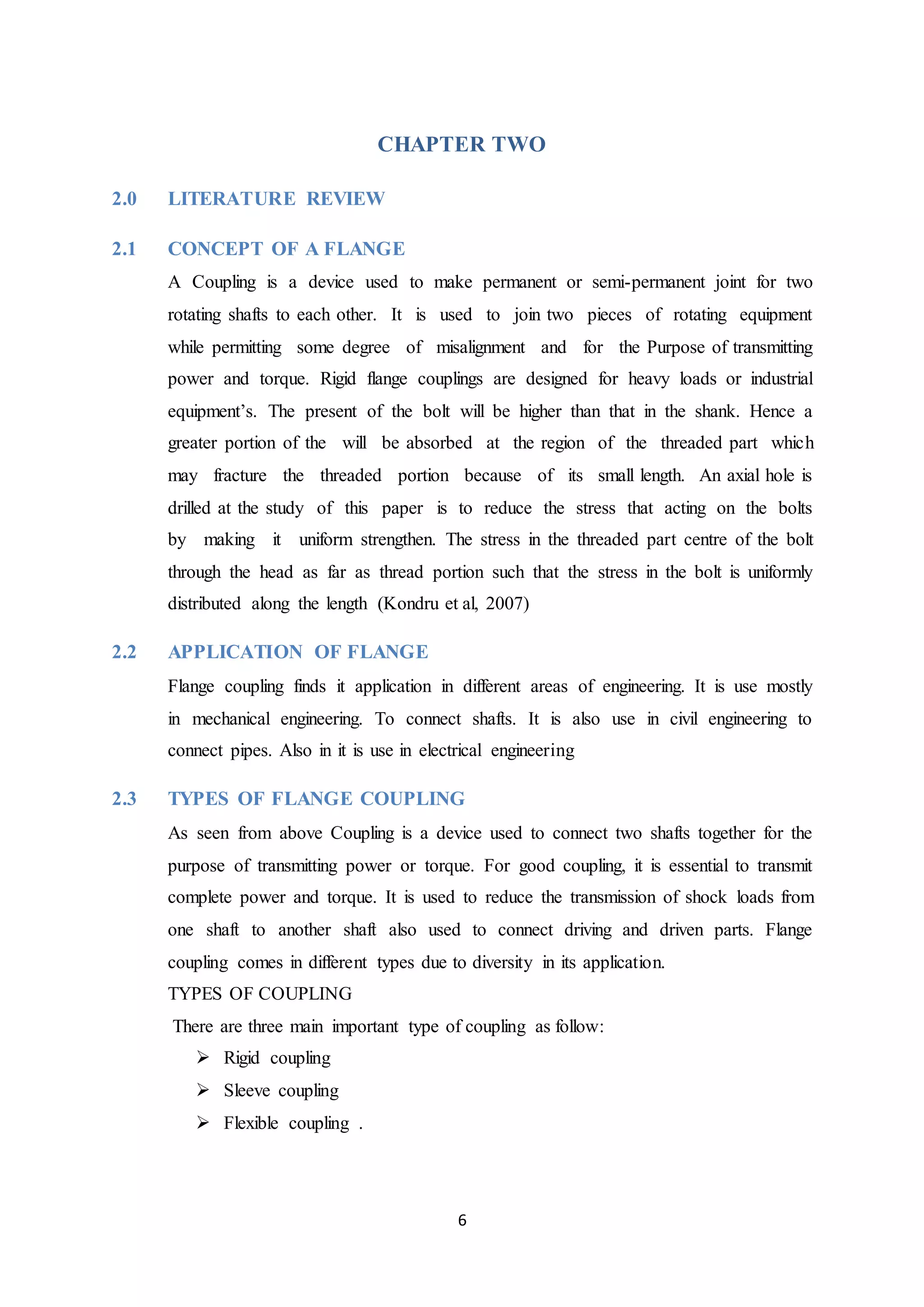 Design of an unprotected flange coupling | DOCX