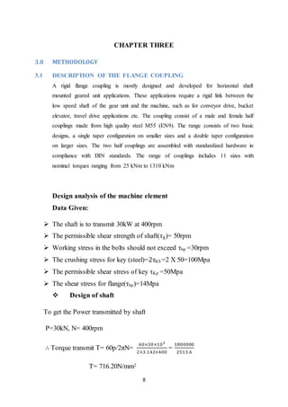 Design of an unprotected flange coupling | DOCX