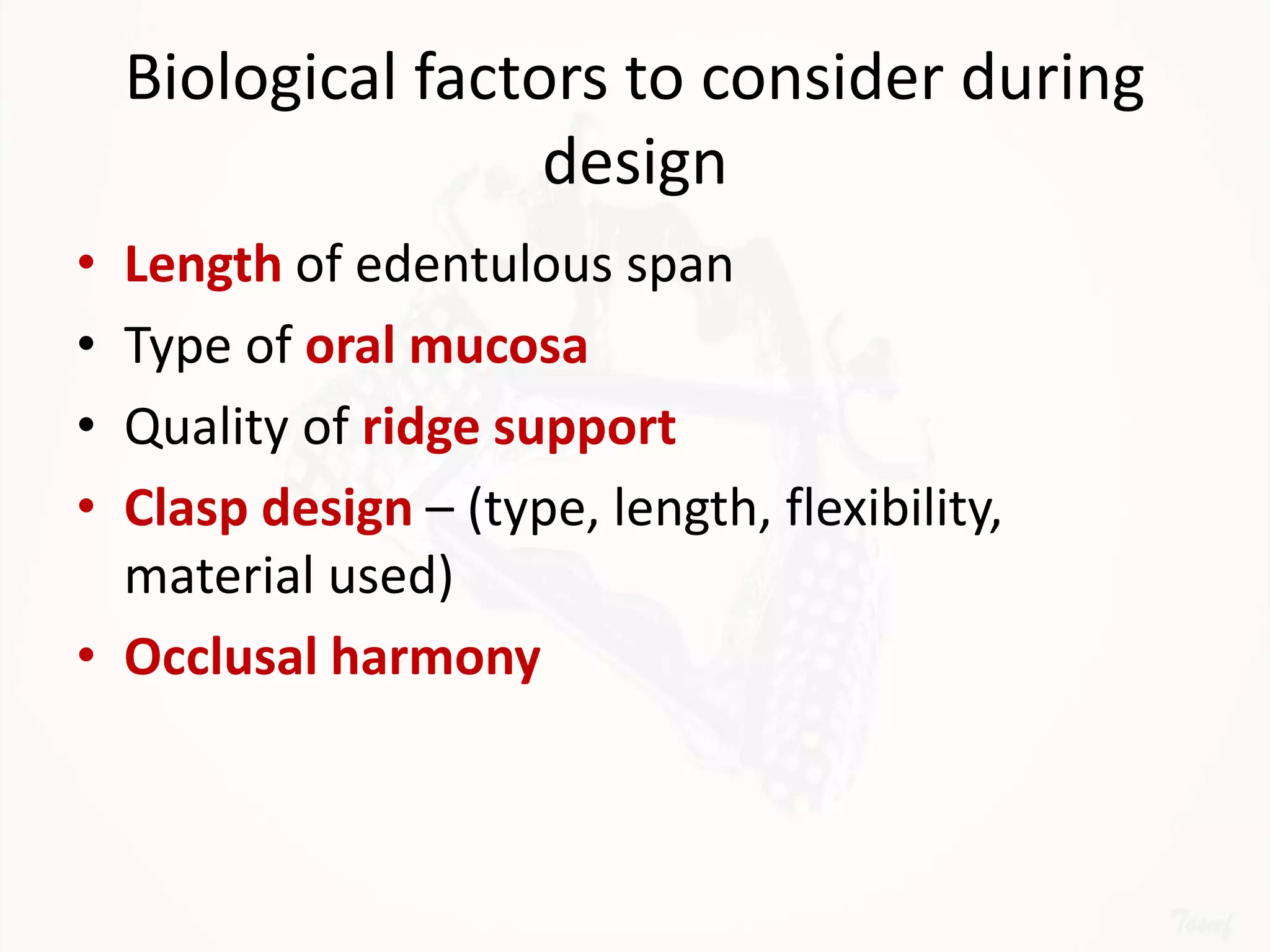 Designing a Removable Partial Denture (Kennedy's Classification) | PPTX