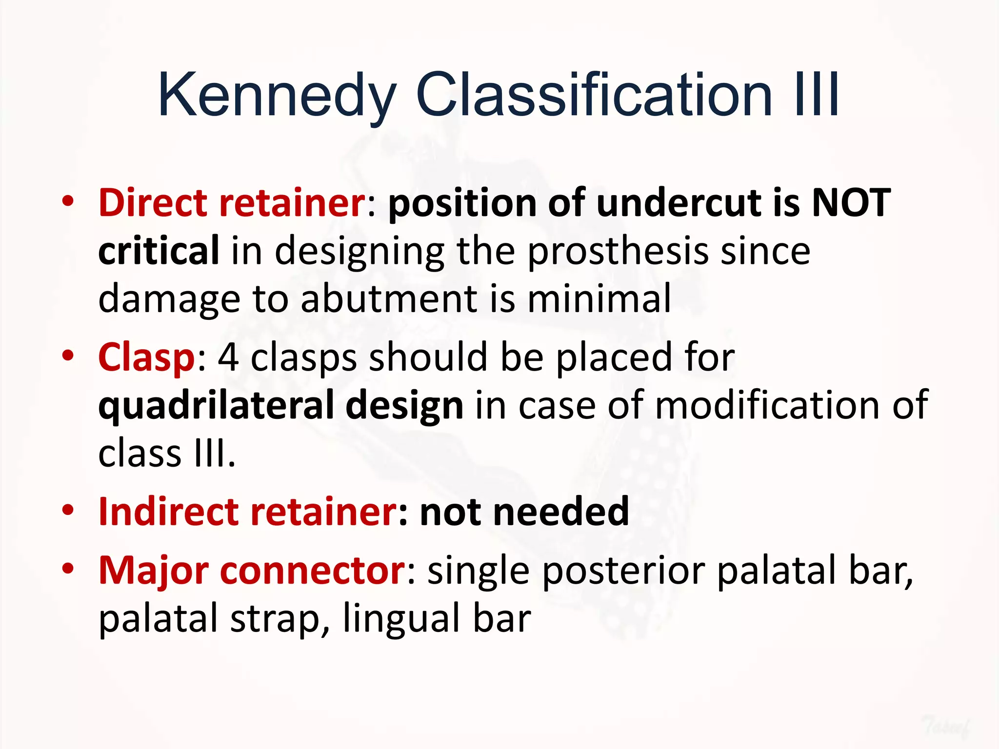 Designing a Removable Partial Denture (Kennedy's Classification) | PPTX