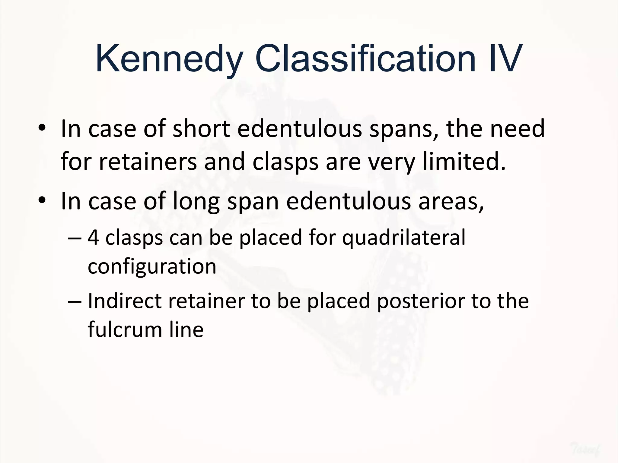 Designing a Removable Partial Denture (Kennedy's Classification) | PPTX