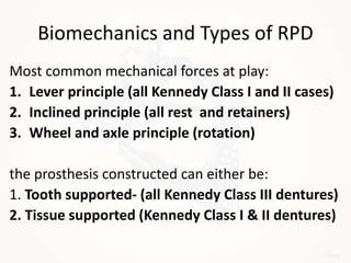 Designing a Removable Partial Denture (Kennedy's Classification) | PPTX