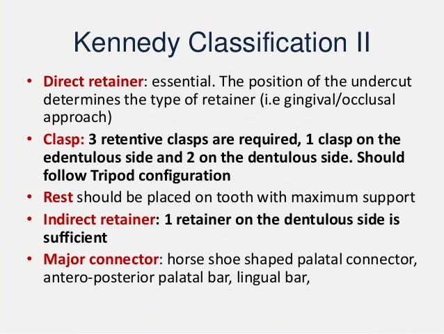 Designing a Removable Partial Denture (Kennedy's Classification)
