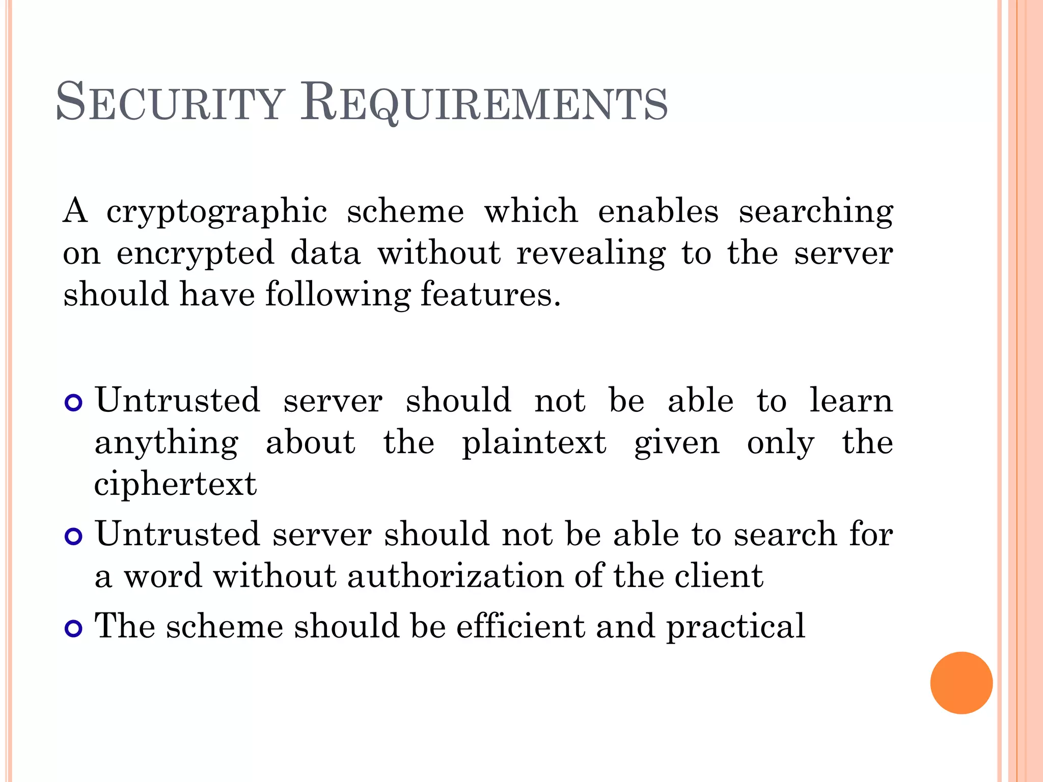 A Searchable Symmetric Key Cipher System | PDF