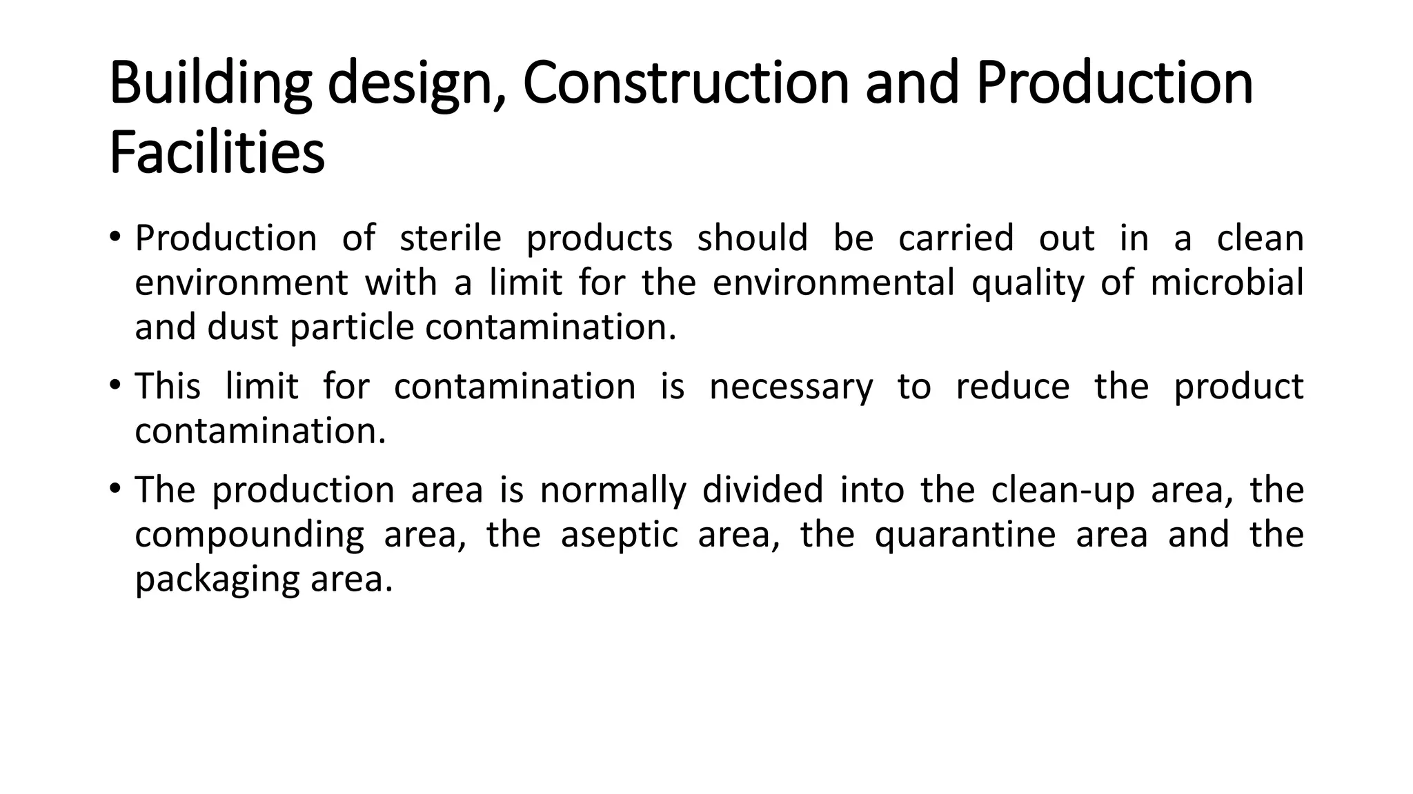 Design of aseptic area | PPTX