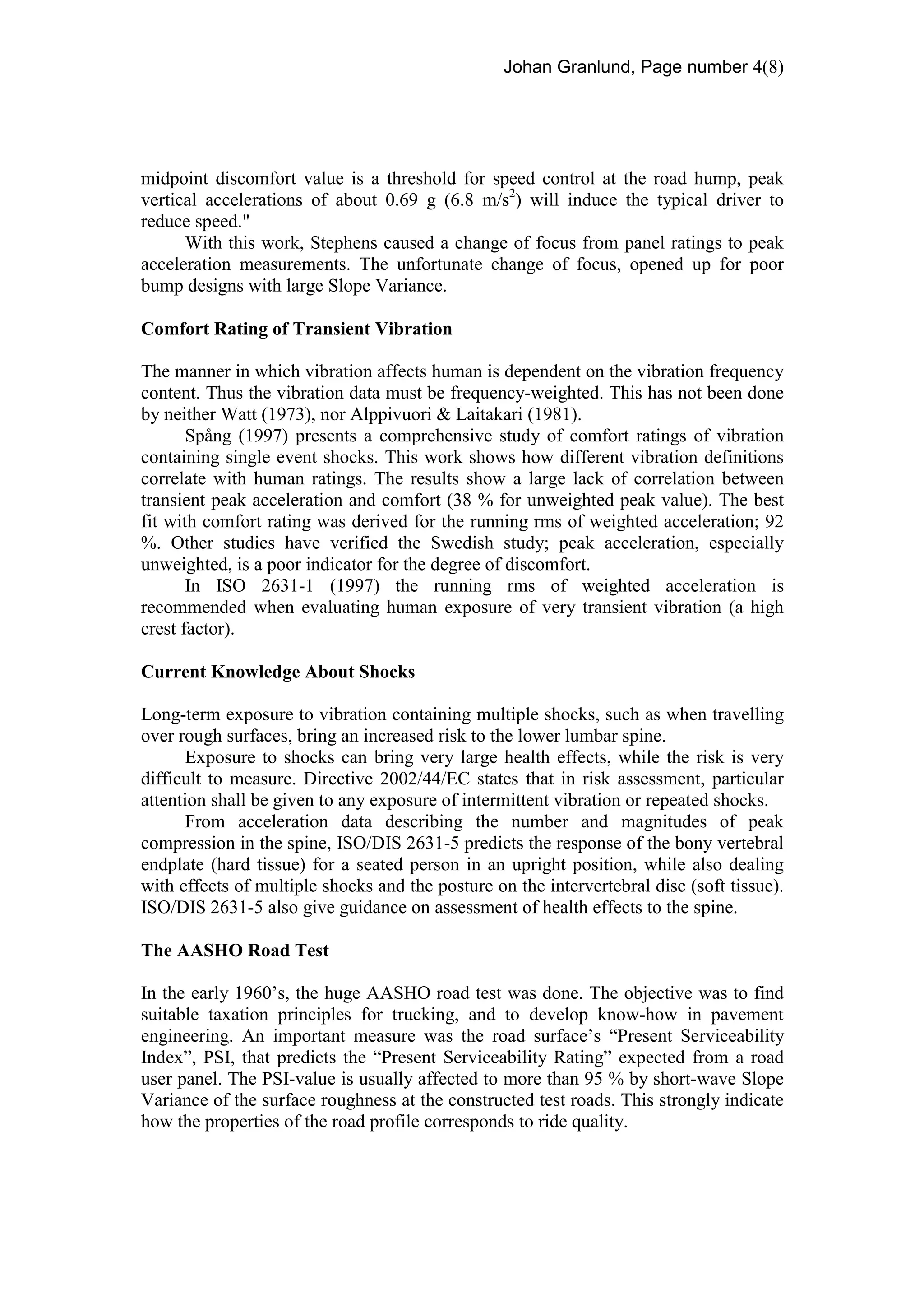 Design of a shock free speed control hump | PDF