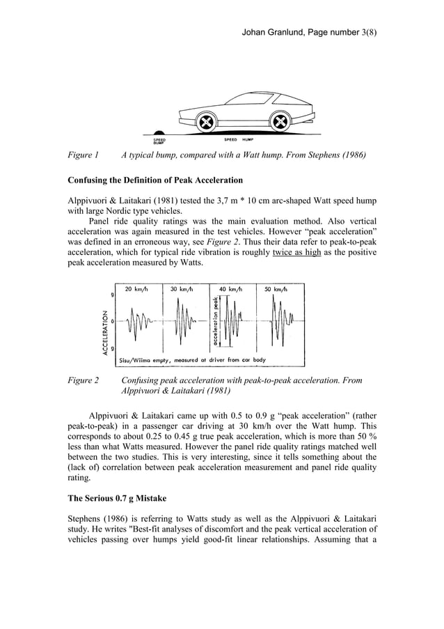 Design of a shock free speed control hump | PDF | Performance Cars ...