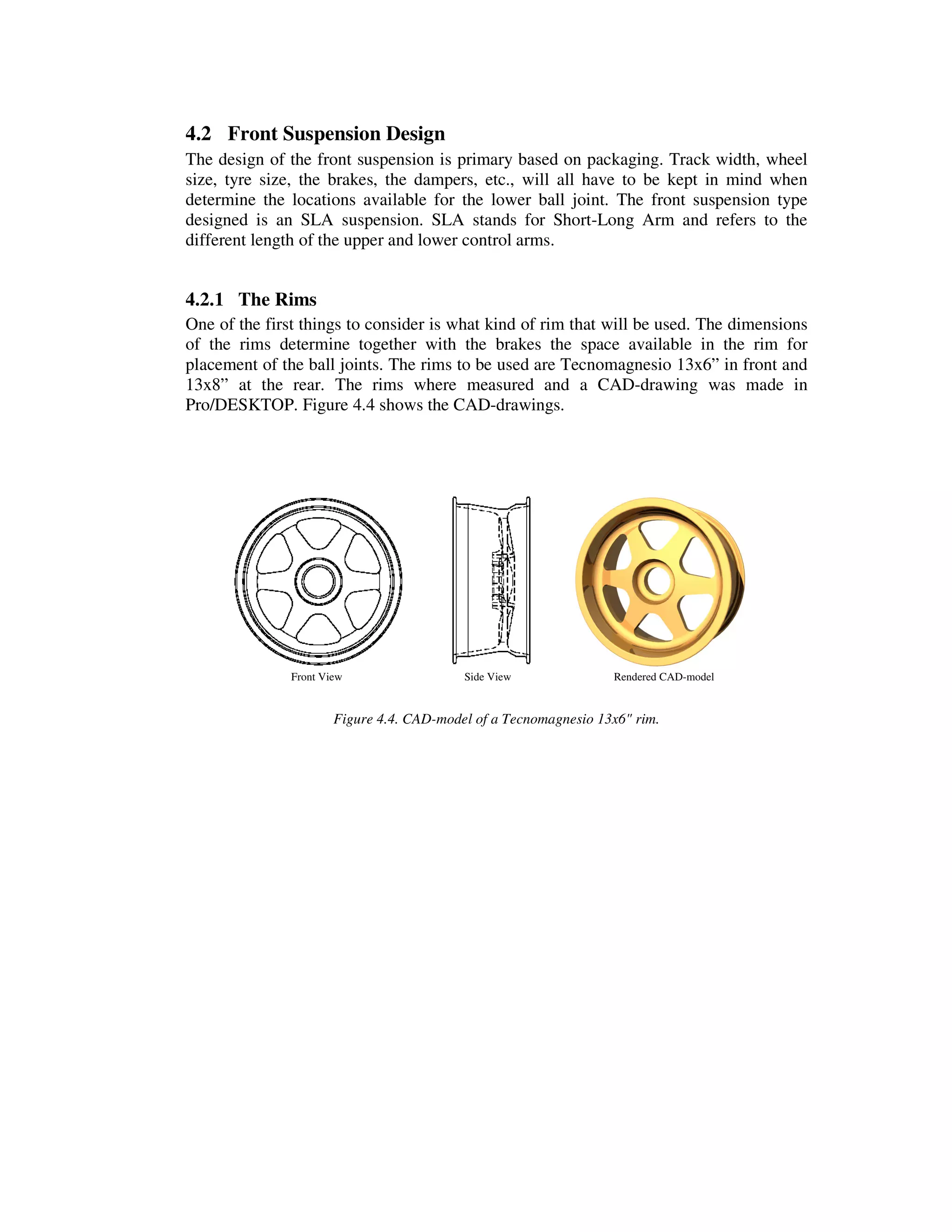 Design of a suspension for a formula student race car | PDF