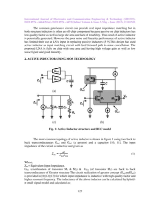 Design of a uhf band lna using active inductor with ffp noise cancelling | PDF