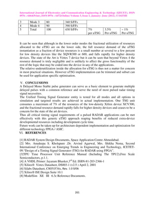 Design of a unified timing signal generator (utsg) for pulsed radar | PDF
