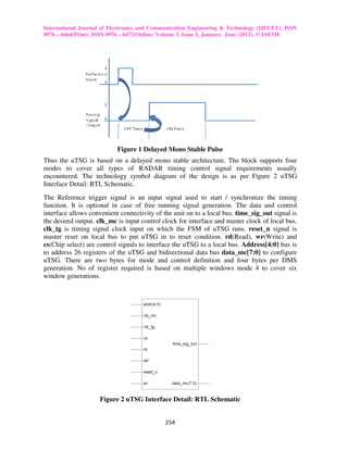 Design of a unified timing signal generator (utsg) for pulsed radar | PDF