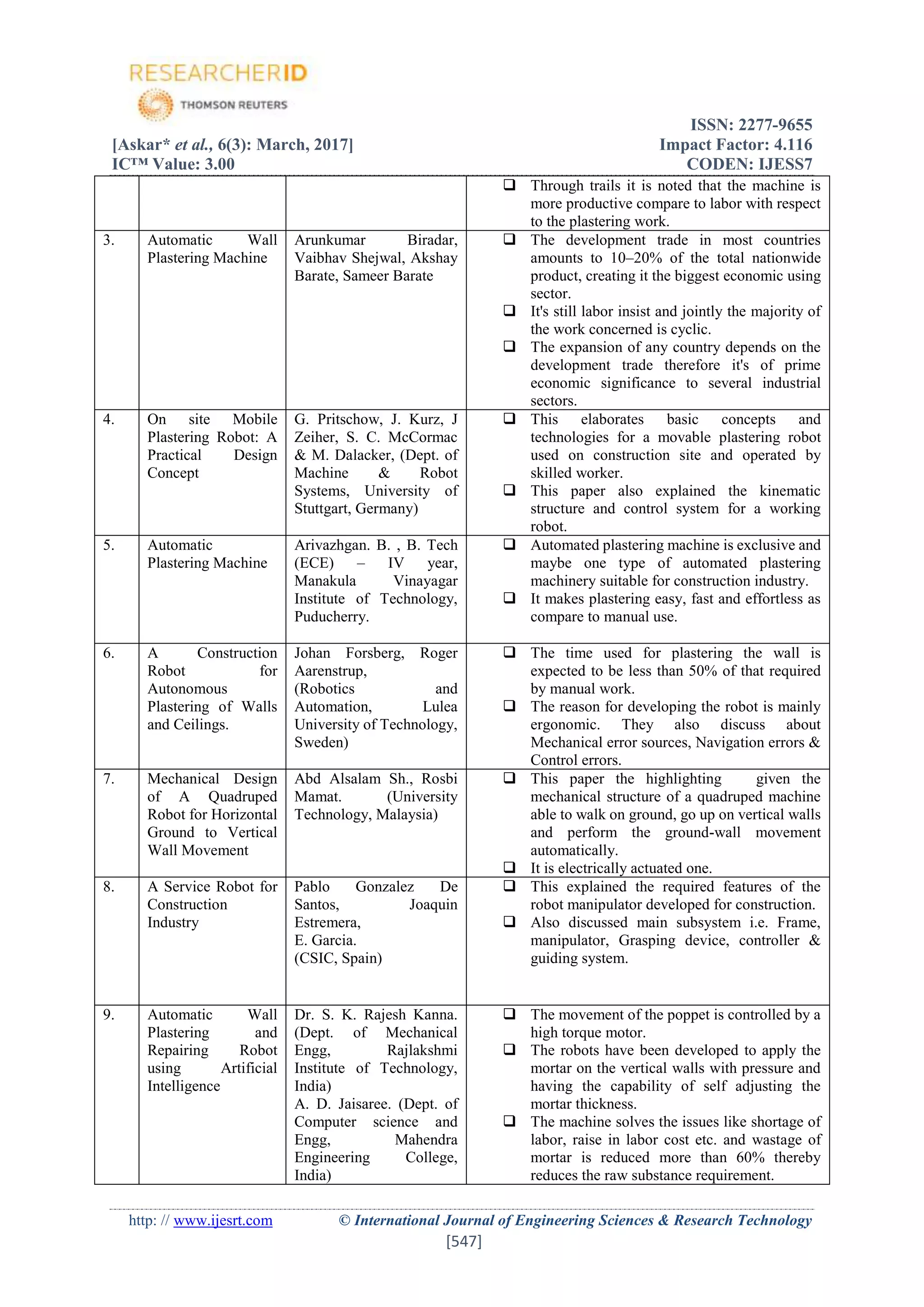 Design of automatic wall plastering machine | PDF