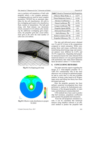 Design of a wake adapted propeller for a containership | PDF