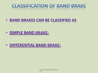 Design of Band Brake | PPTX