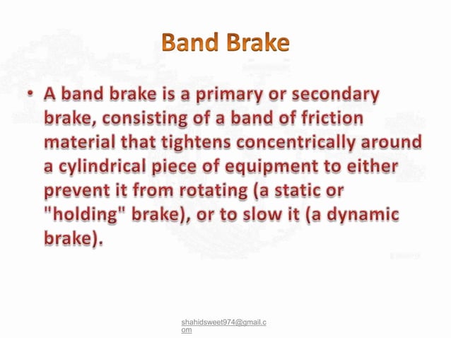 Design of Band Brake | PPTX