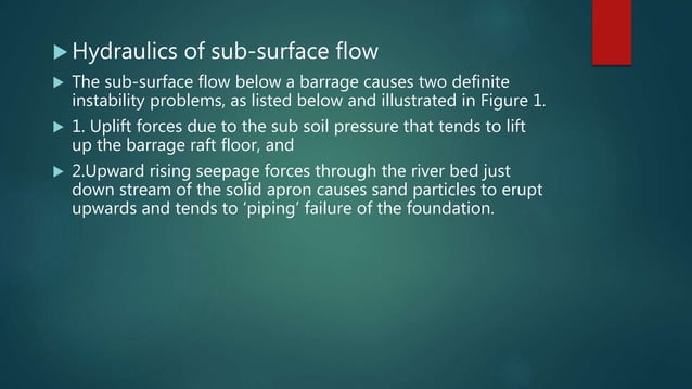 Design of barrages | PPTX | Canoeing and Kayaking | Extreme Sports