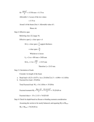 Design of beam | PDF