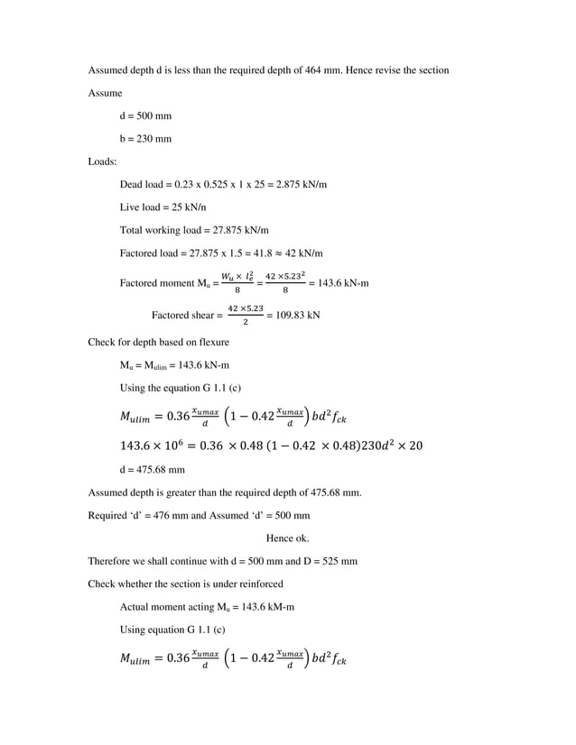 Design of beam | PDF