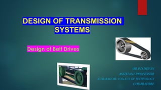 Design of belt drives | PDF