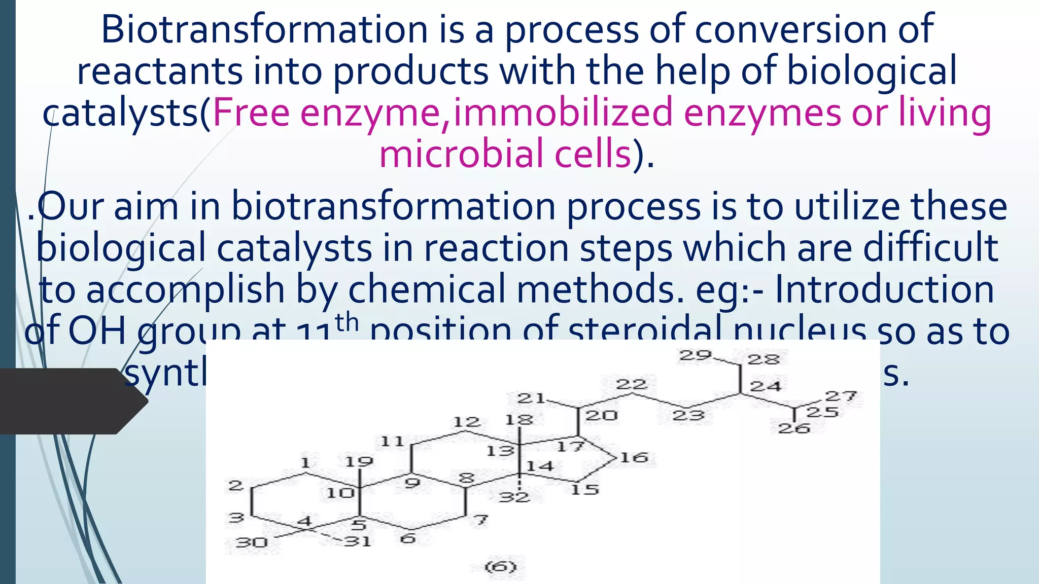 Design of biotransformation processes | PPTX