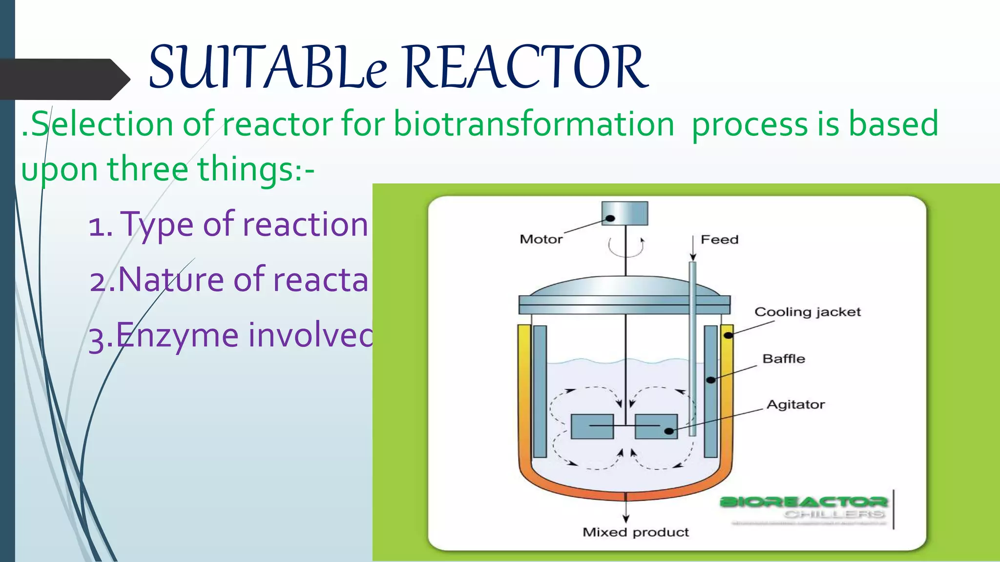Design of biotransformation processes | PPTX
