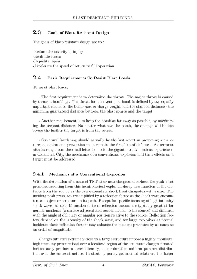 Architectural And Structural Design Of Blast Resistant Buildings | PDF