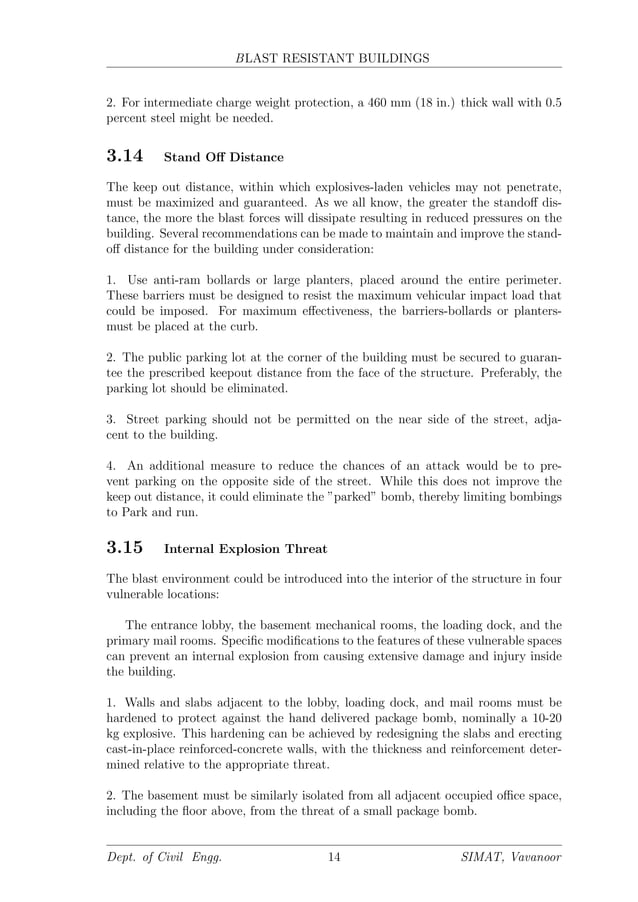 Architectural And Structural Design Of Blast Resistant Buildings | PDF