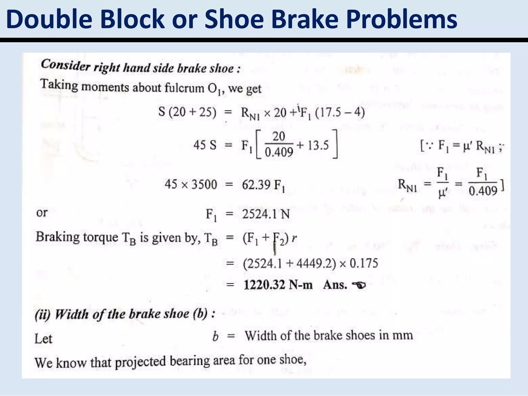 Design of block brakes | PPTX