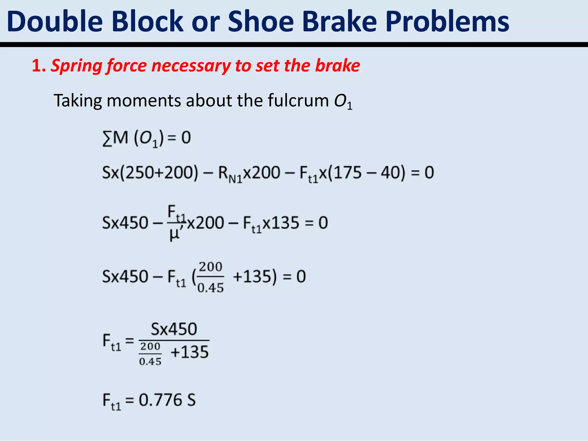 Design of block brakes | PPTX