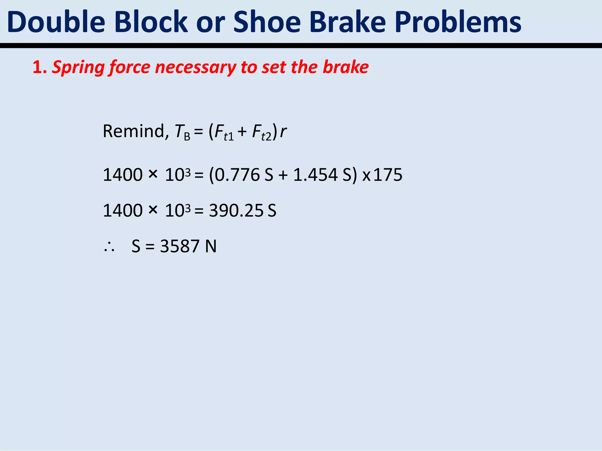 Design of block brakes | PPTX