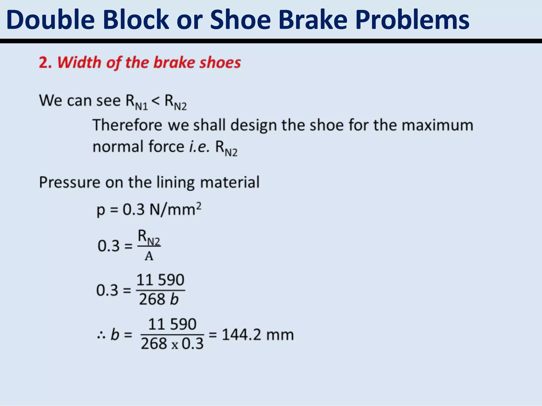 Design of block brakes | PPTX