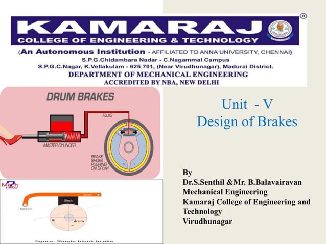 Design of block brakes | PPTX | Physics | Science