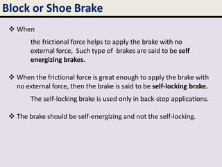 Design of block brakes | PPTX