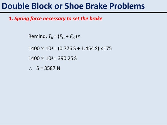 Design of block brakes | PPTX | Physics | Science