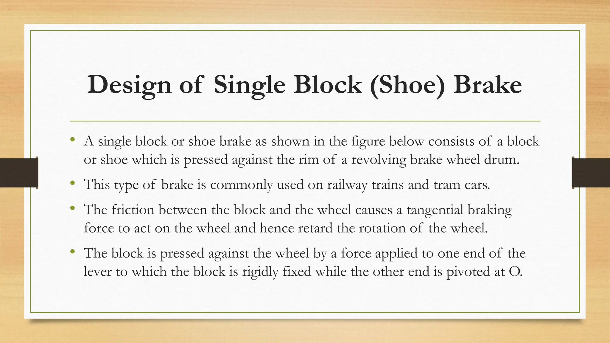DESIGN OF MECHANICAL BRAKES-ONE ELEMENT OF ENGINEERING DESIGN2025. | PPTX