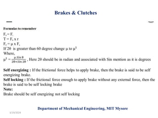 Design of Clutches and Brakes in Design of Machine Elements.pptx