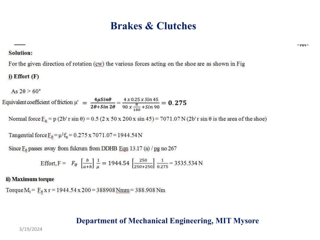 Design of Clutches and Brakes in Design of Machine Elements.pptx