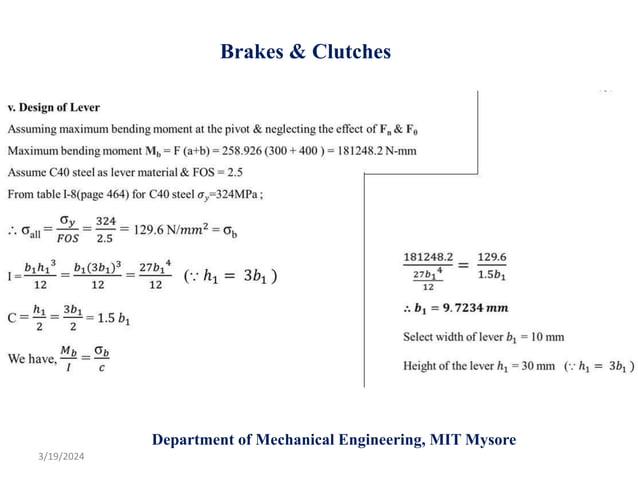 Design of Clutches and Brakes in Design of Machine Elements.pptx