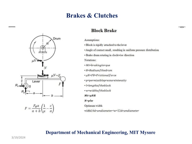 Design of Clutches and Brakes in Design of Machine Elements.pptx