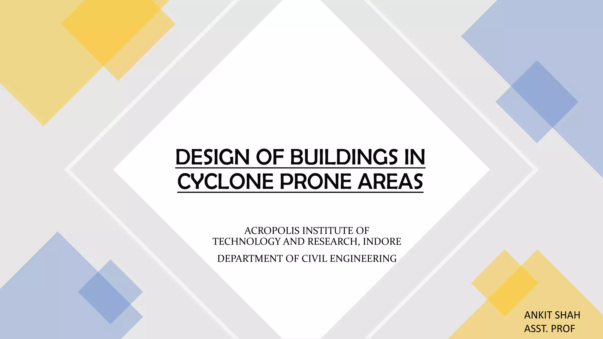 Design of buildings in cyclone prone areas | PDF