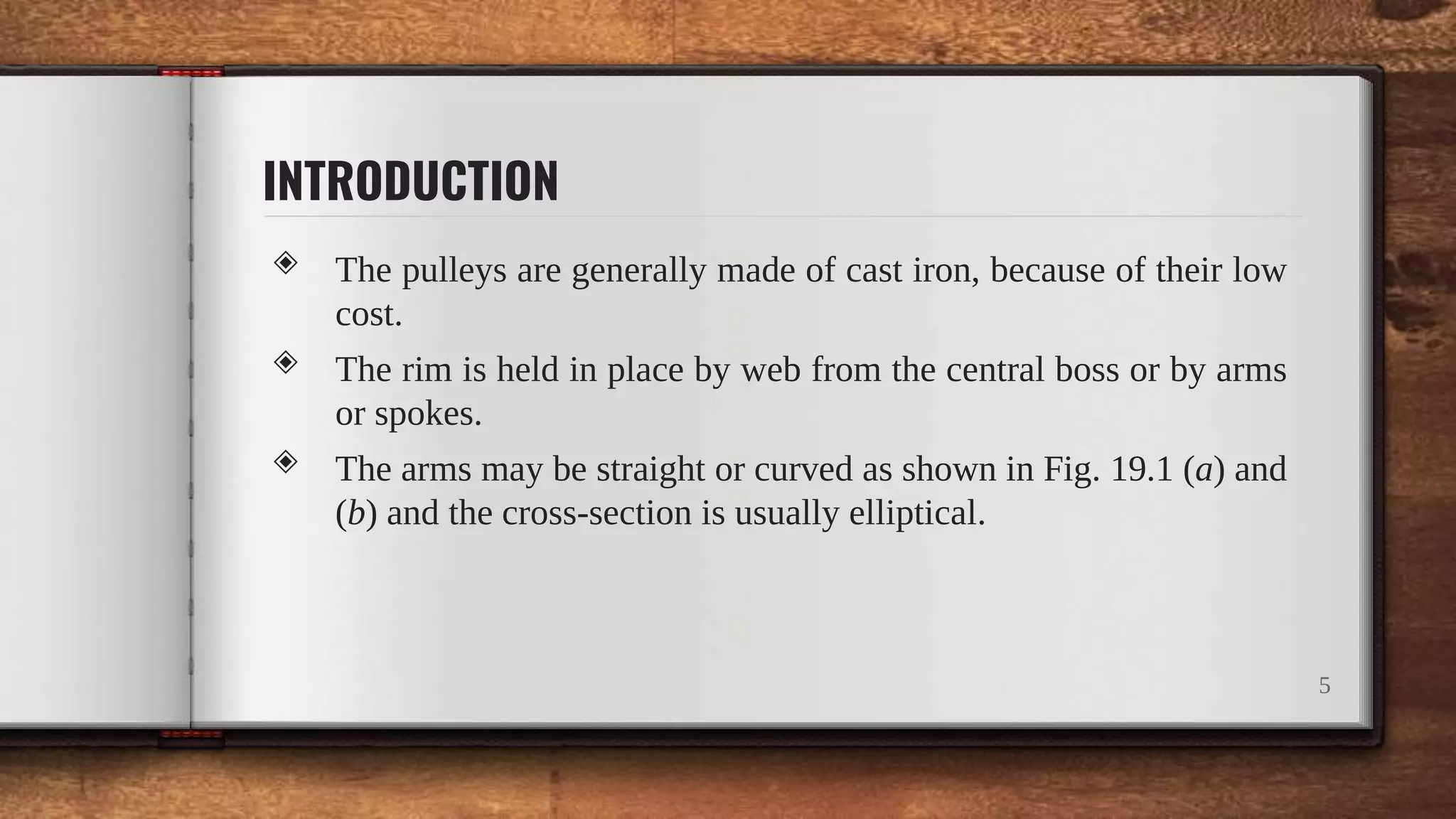 Design of Cast Iron pulleys | PPTX