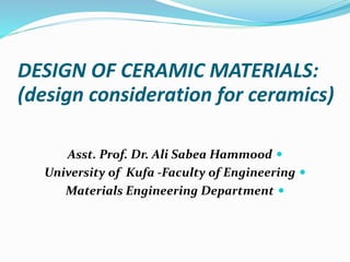 Design of ceramics | PPTX