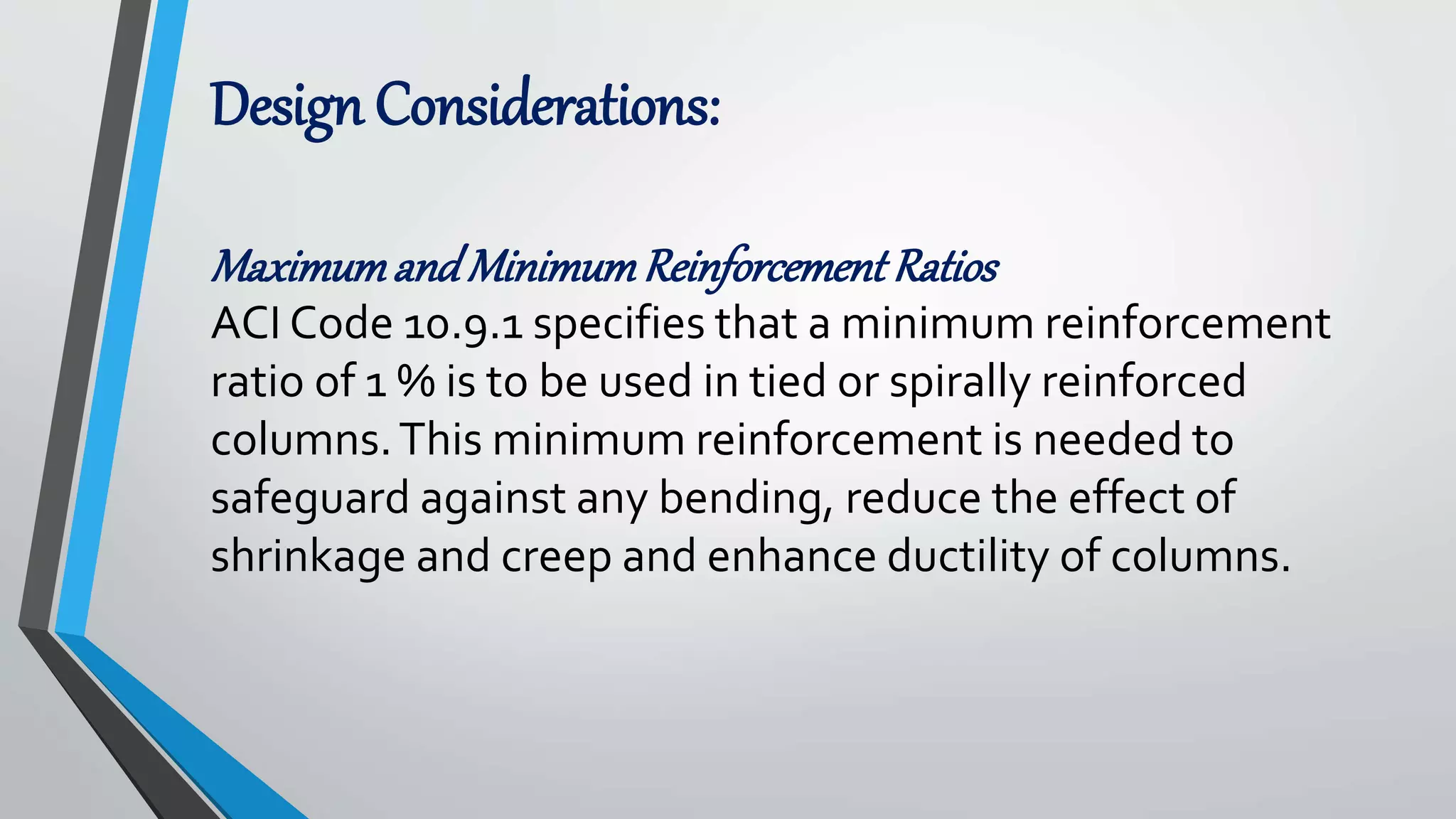 Design of column according ACI codes | PPTX