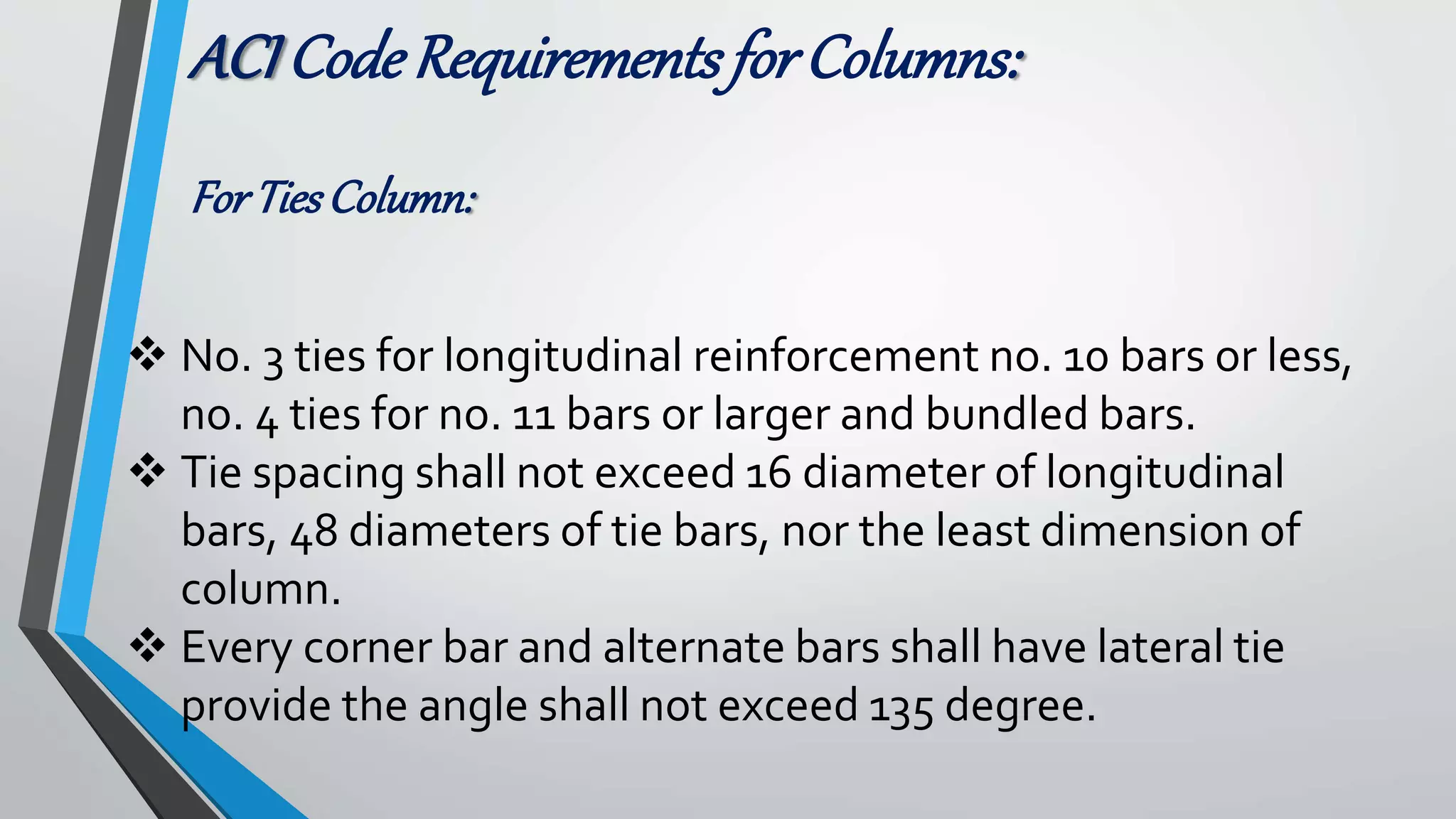 Design of column according ACI codes | PPTX