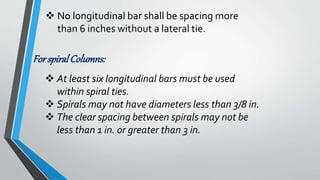 Design of column according ACI codes | PPTX