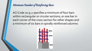 Design of column according ACI codes | PPTX