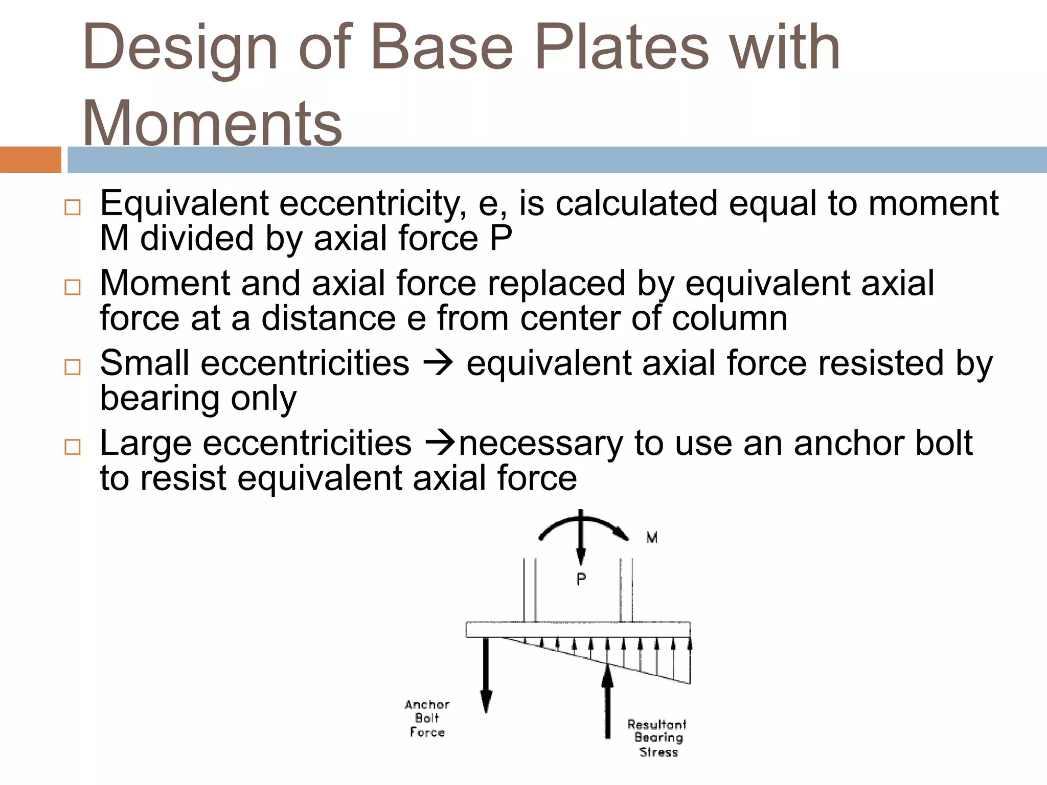 Design of column base plates anchor bolt | PPTX