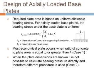 Design of column base plates anchor bolt | PPTX