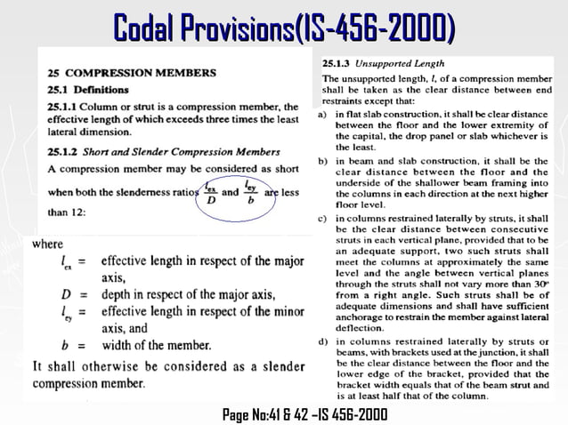Design of columns as per IS 456-2000 | PPT