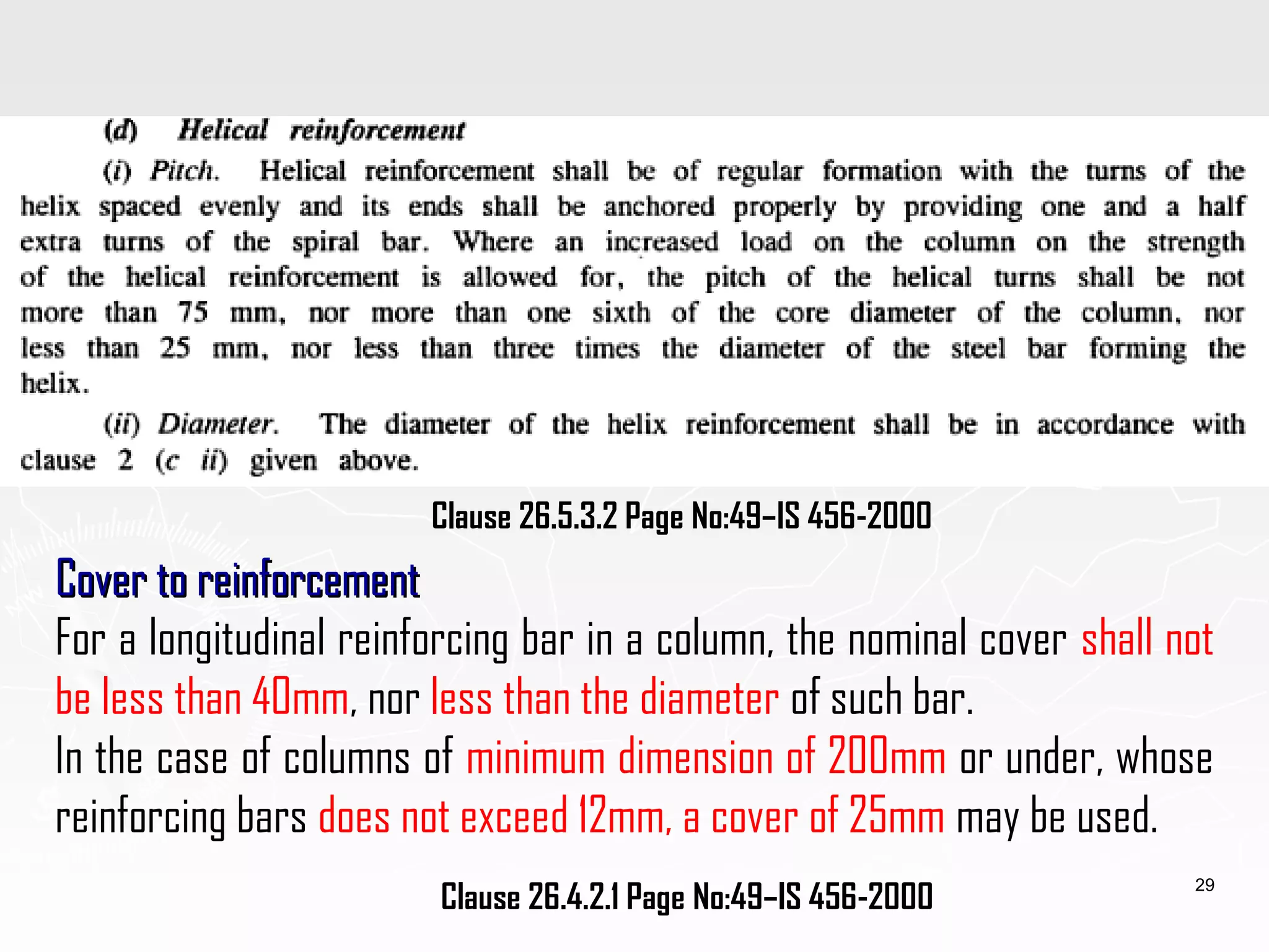 Design of columns axial load as per IS 456-2000 | PPT